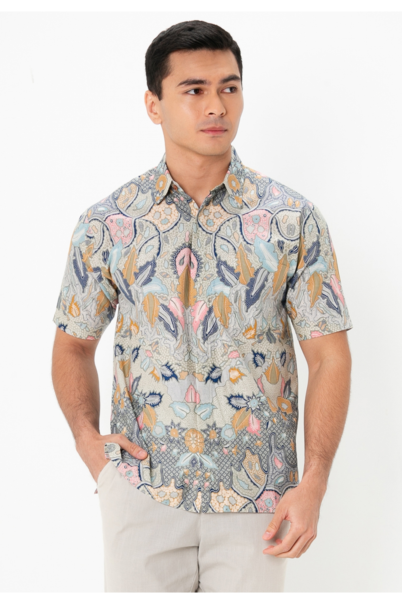TUSCA - TUSCA MEN | Eusoff Classic Batik Kemeja in Baby Blue