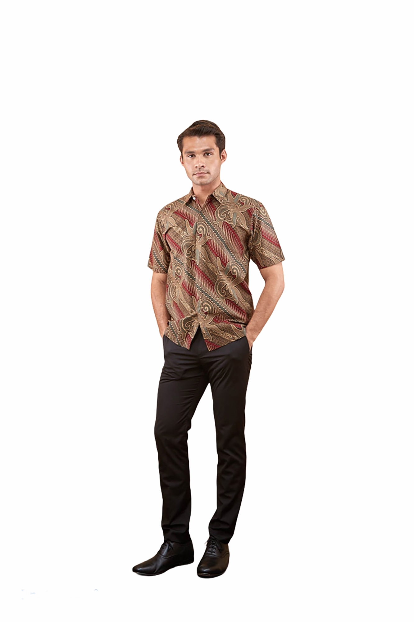 TUSCA - TUSCA MEN | Eusoff Classic Batik Kemeja in Maroon